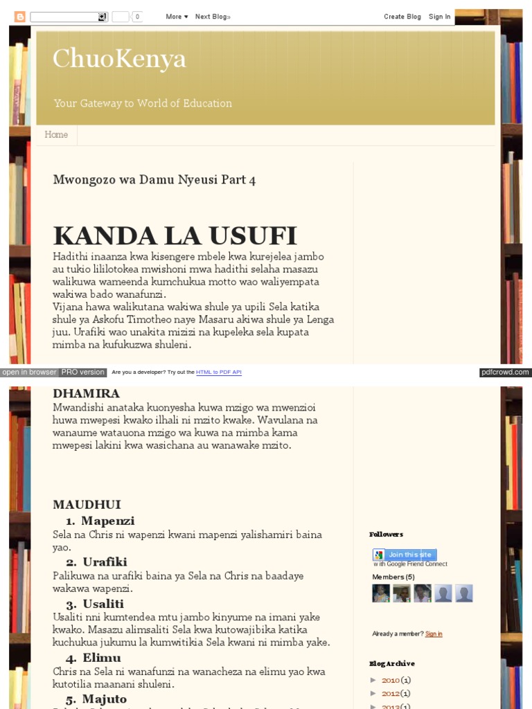 Damu Nyeusi Part4 | PDF