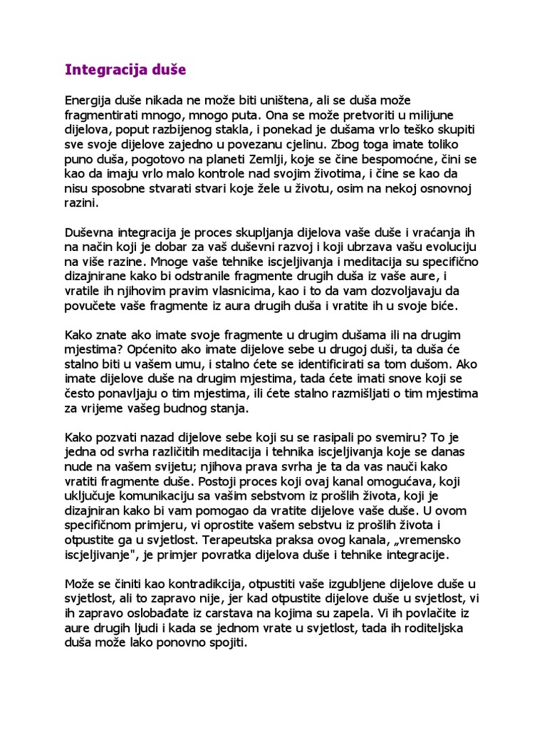 Integracija Duse | PDF
