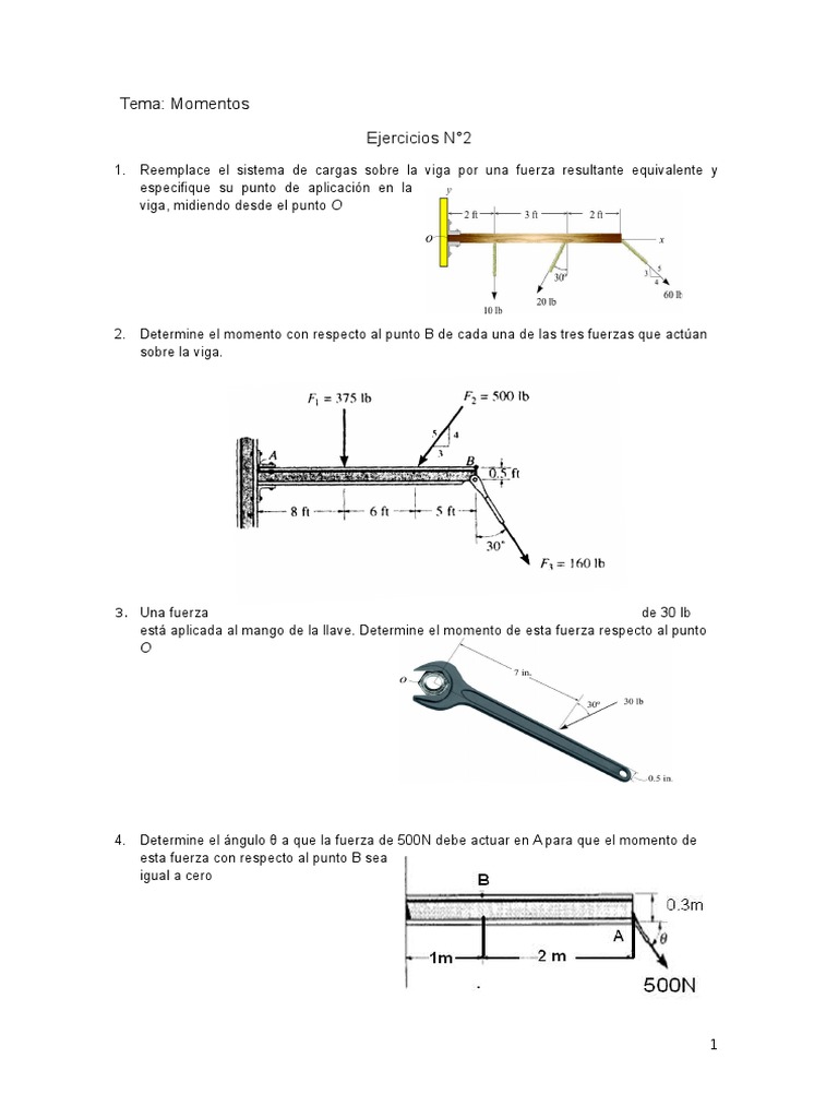 momentos estatica.docx | Fuerza | Cantidad