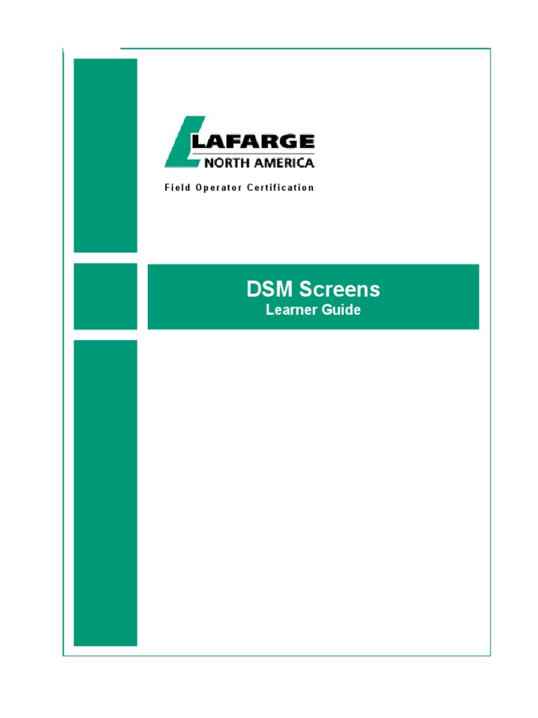 DSM Screens: Learner Guide | PDF | Mill (Grinding) | Nozzle