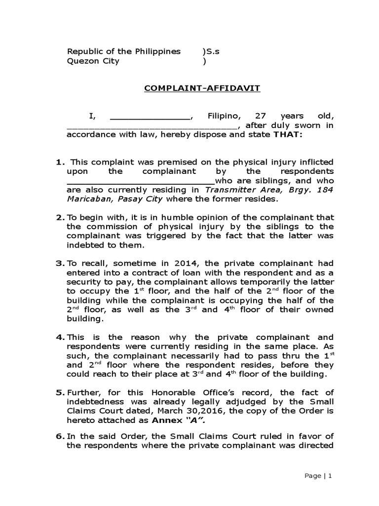 Complaint (Libel) | PDF | Victimology | Defamation