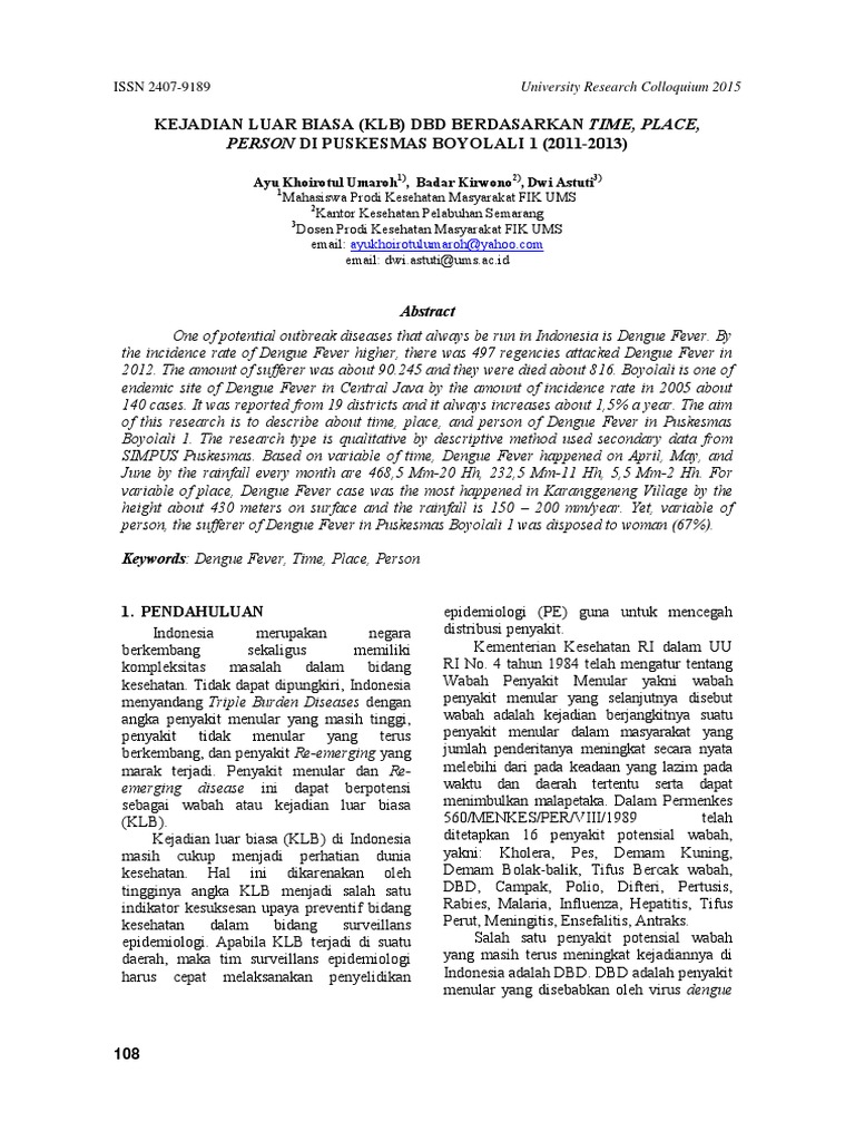 Jurnal DBD PDF | PDF | Medical Specialties | Epidemiology