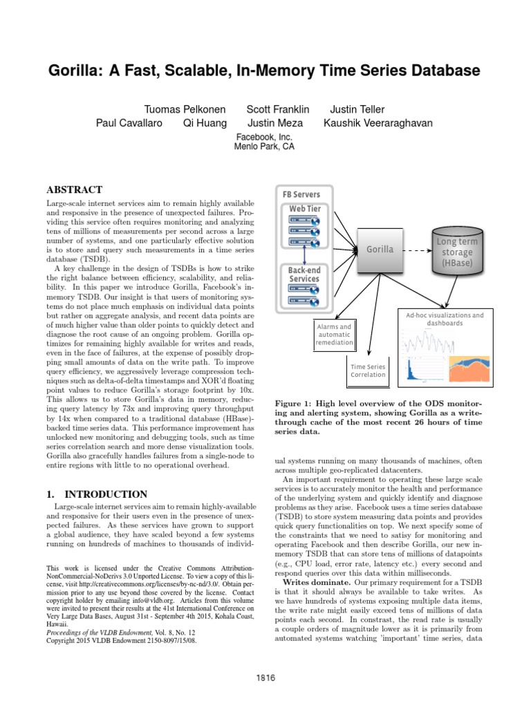 Gorilla A Fast Scalable InMemory DB | PDF | Data Compression | Cache ...