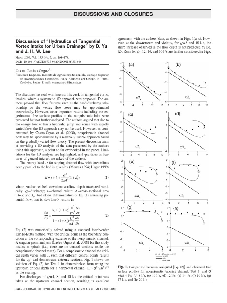 Hydraulic of Tangential Vortex | PDF | Viscoelasticity | Creep ...