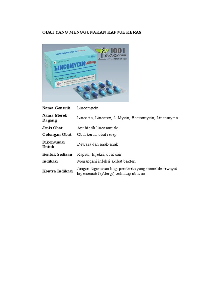 Obat Yang Menggunakan Kapsul Keras | PDF