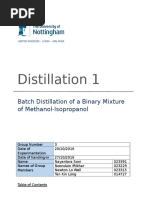 Continuous Distillation Column Lab Report | PDF | Distillation ...