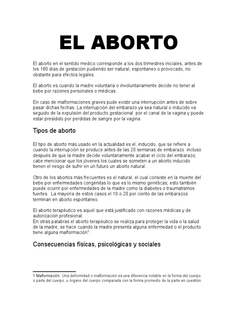 El Aborto | PDF | Aborto | El embarazo