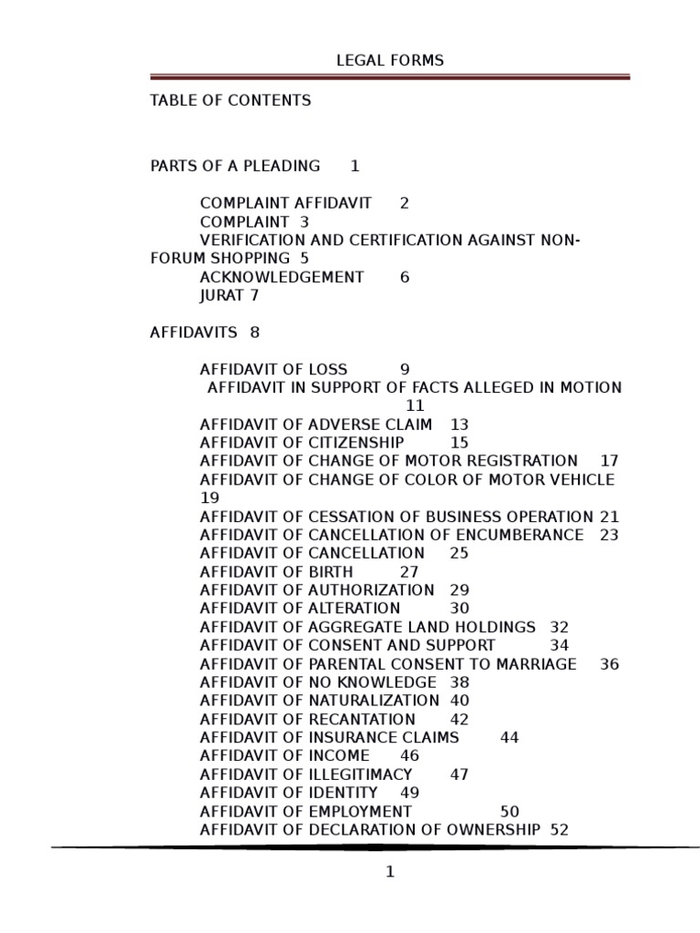 Legal Forms | PDF | Affidavit | Deed