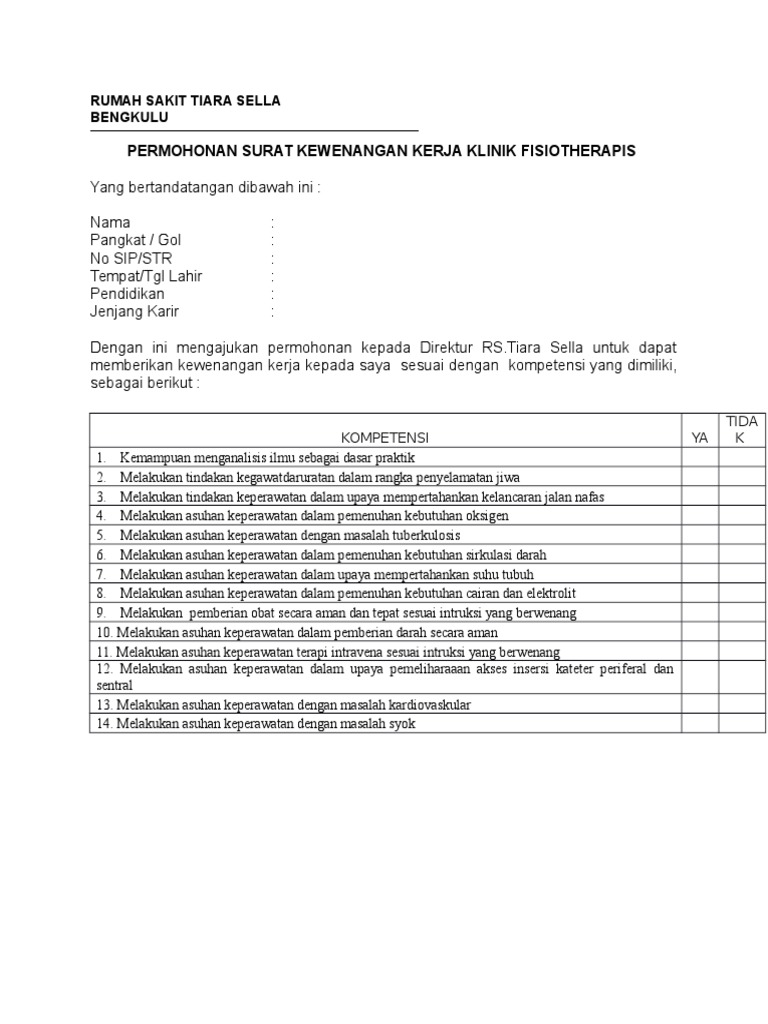 Contoh Kredensial Fisioterapi | PDF