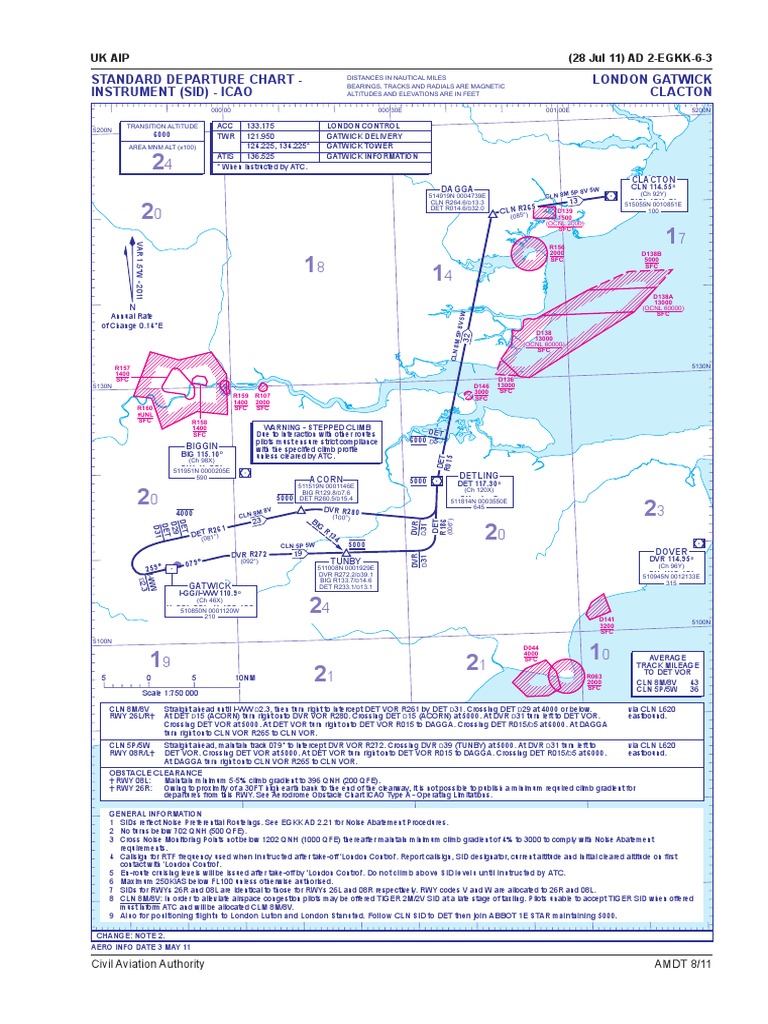 Gatwick Airport Standard Departure Chart | PDF | Air Traffic Control ...