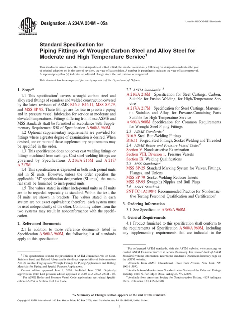 Astm A234 PDF | PDF | Heat Treating | Pipe (Fluid Conveyance)