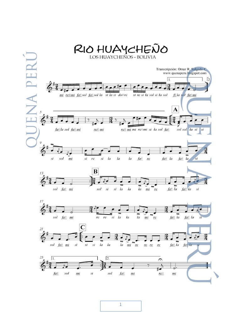 Partituras de Quena | PDF