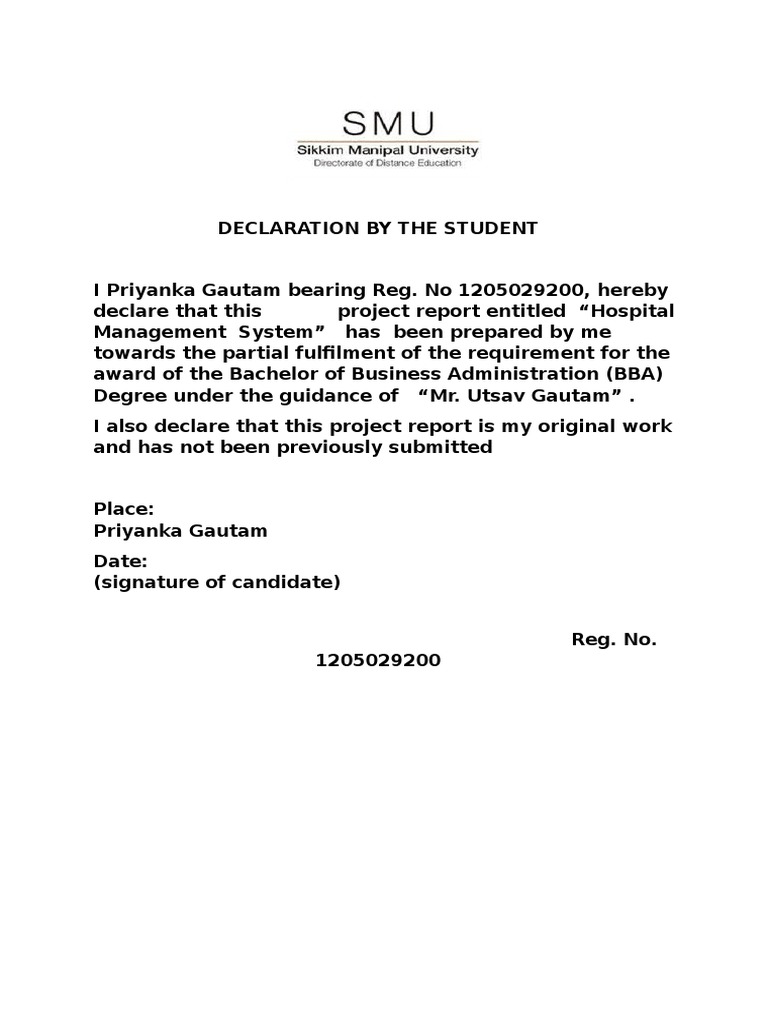 Declaration Certificate | PDF