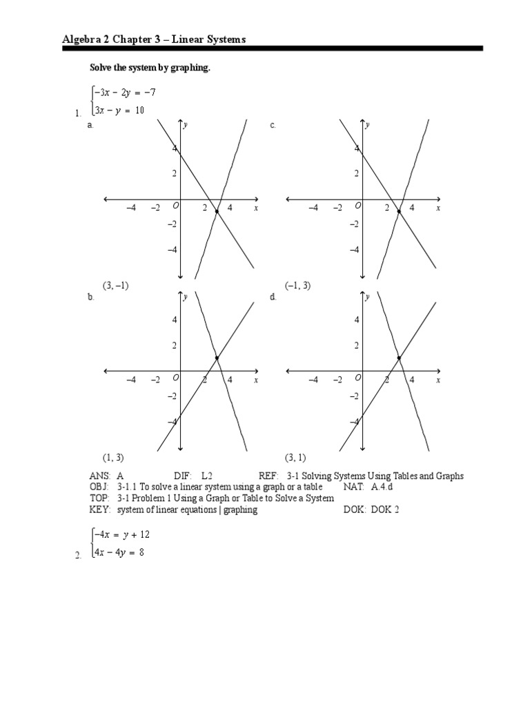 Worksheet Bank | PDF | Linear Programming | System Of Linear Equations