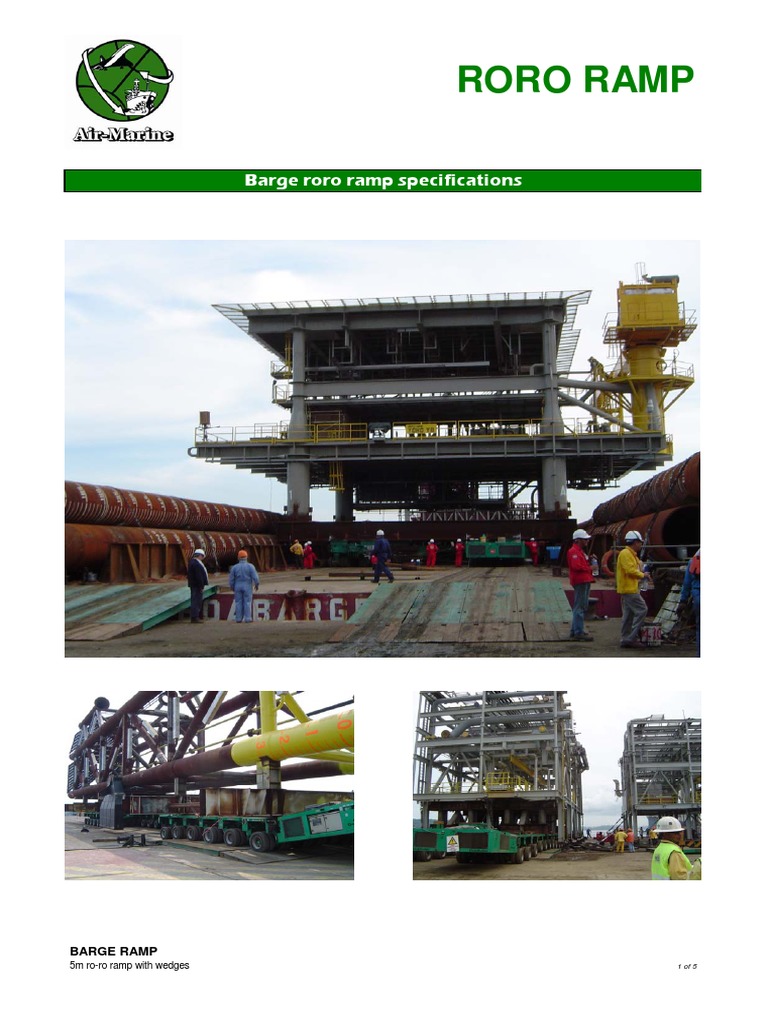 Barge Ro-Ro Ramps | PDF | Beam (Structure) | Bending