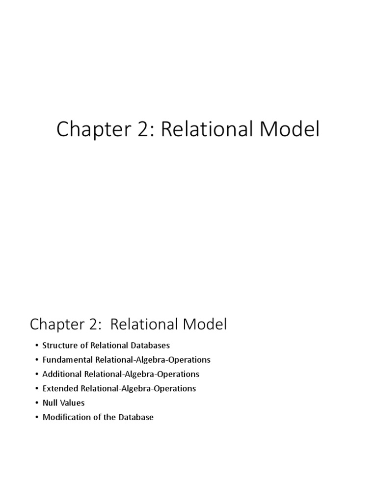 Chapter 2: Relational Model | PDF | Software Design | Computer Programming