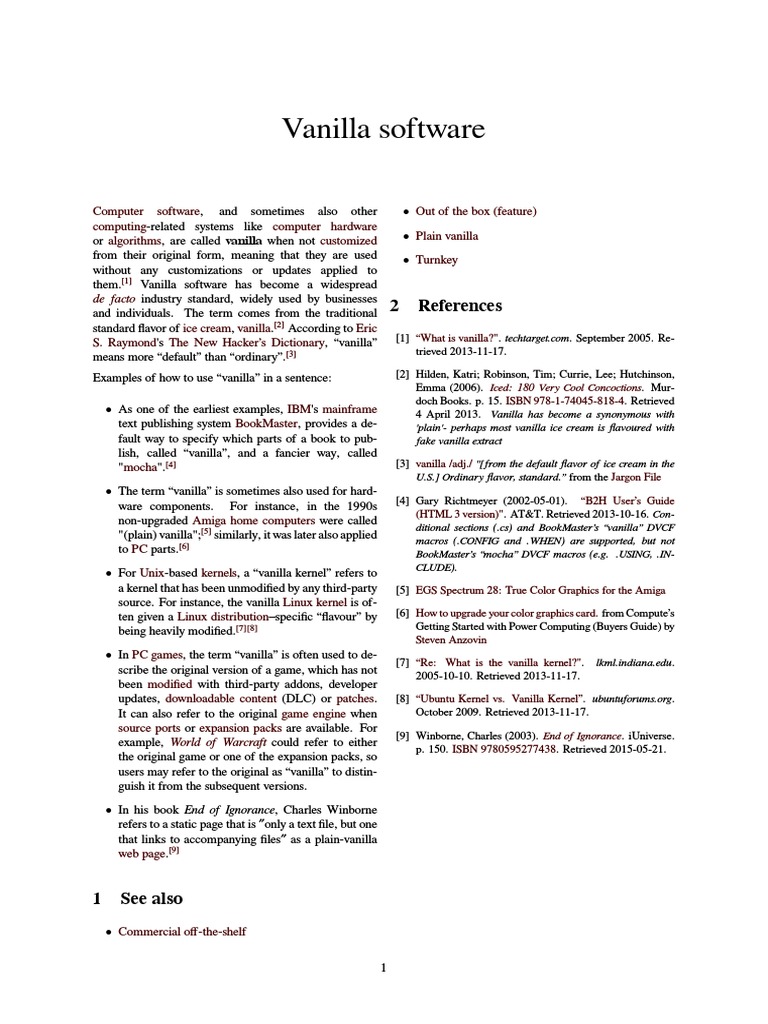 Vanilla Software | PDF | Linux | Computing