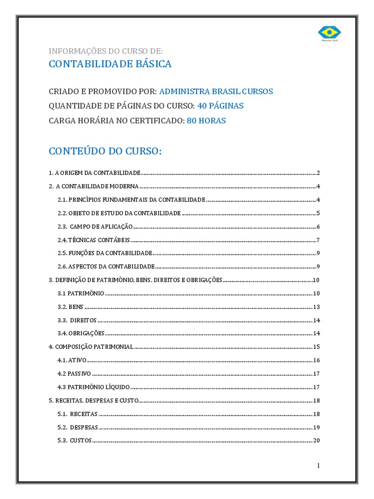 Contabilidade Básica | PDF | Balancete | Contabilidade