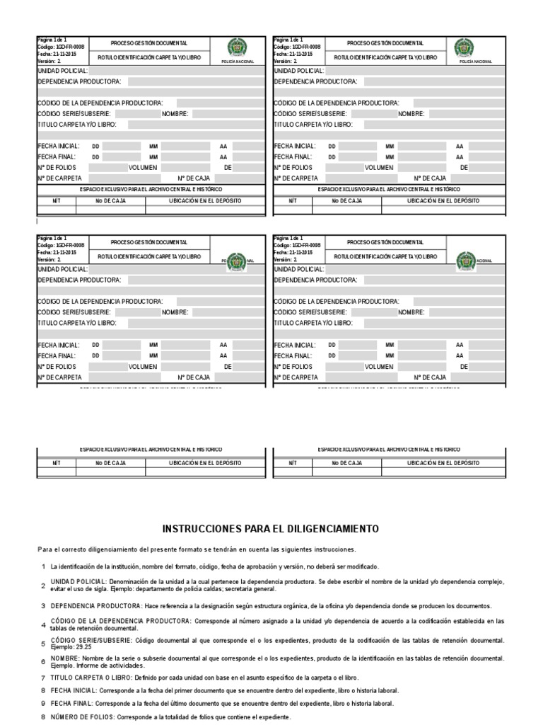 Rotulo Caja 4 Carpeta 1-2-3-4 | PDF | Archivo de computadora | Policía