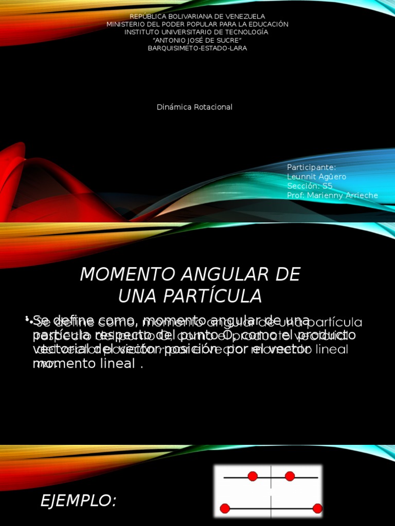 Momento Angular de Una Particula | Rotación | Giroscopio Momento Angular de Una Particula | Rotación | Giroscopio