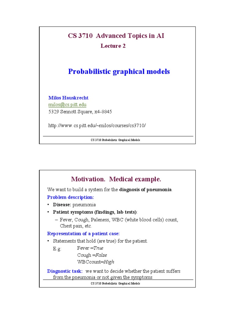 Lecture 2: Introduction to Probabilistic Graphical Models for ...