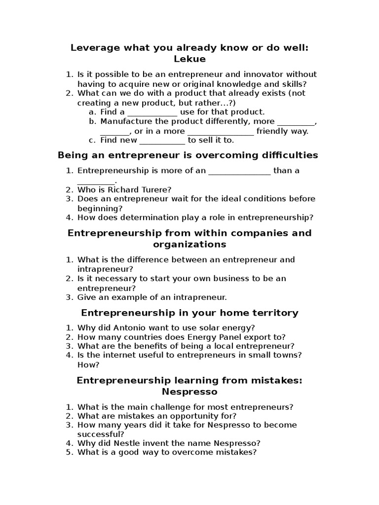 Entrepreneurial Strategies and Insights | PDF