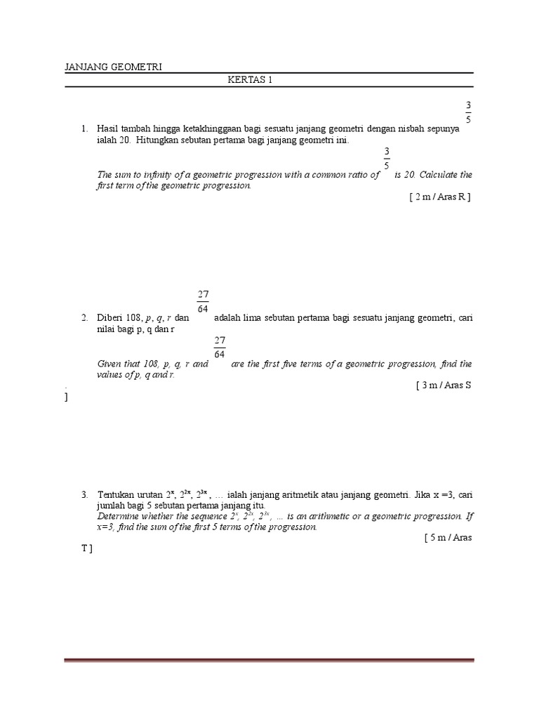 Janjang Geometri | PDF