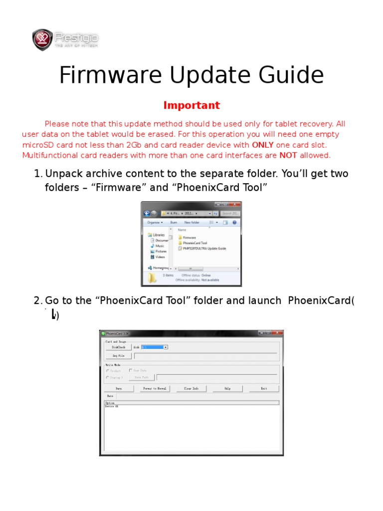 Firmware Update Guide | PDF