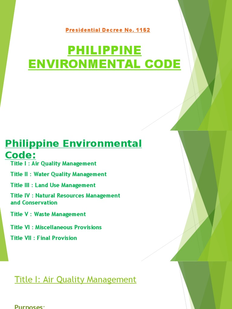 Philippine Environmental Code 2 | PDF | Air Pollution | Noise