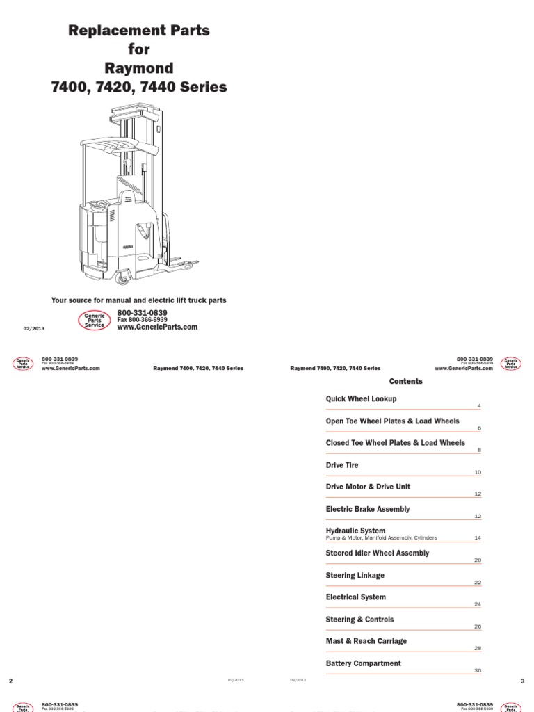 GPS Raymond 7400 | PDF | Screw | Bearing (Mechanical)