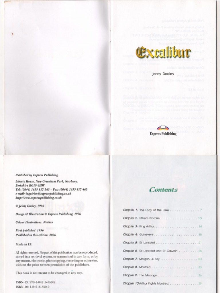 Excalibur Book PDF | PDF | Lancelot | Morgan Le Fay