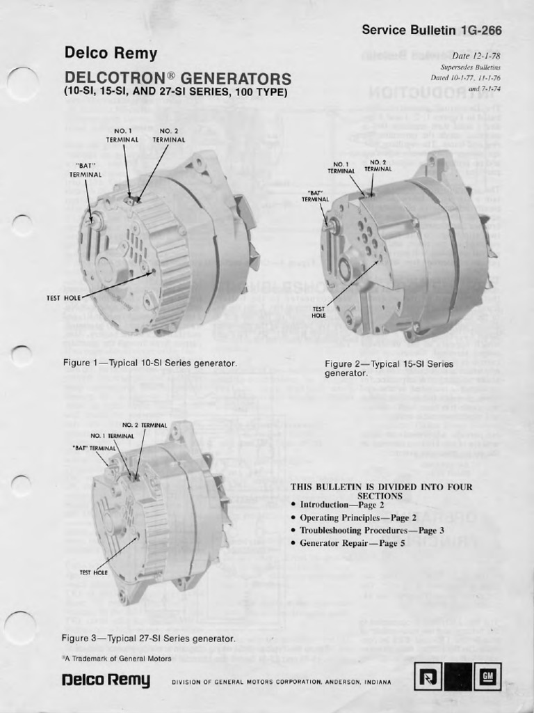 Delco Remy Alternator 10si 15si 27si | PDF