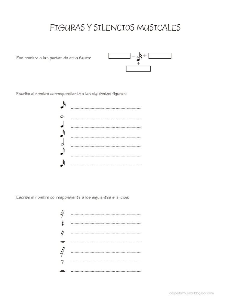 Figuras y Silencios Musicales PDF | PDF