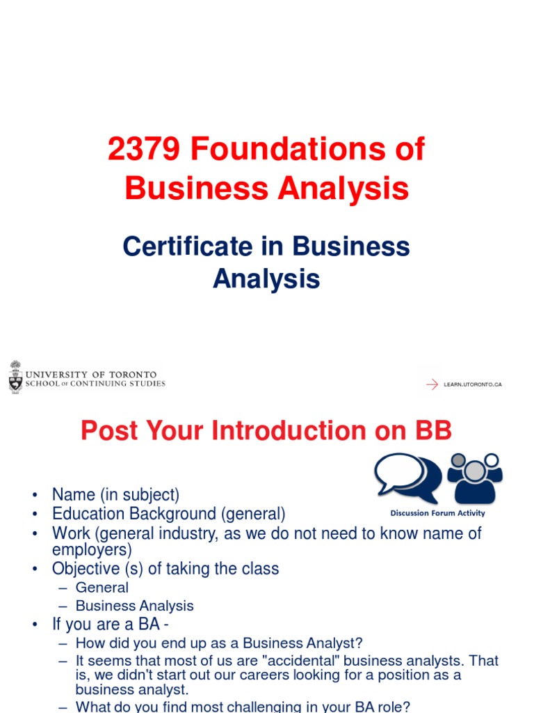 Introduction To Business Analysis | Download Free PDF | Business ...