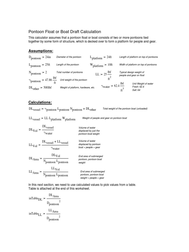 Pontoon Float Draft v3 | Download Free PDF | Boats | Watercraft