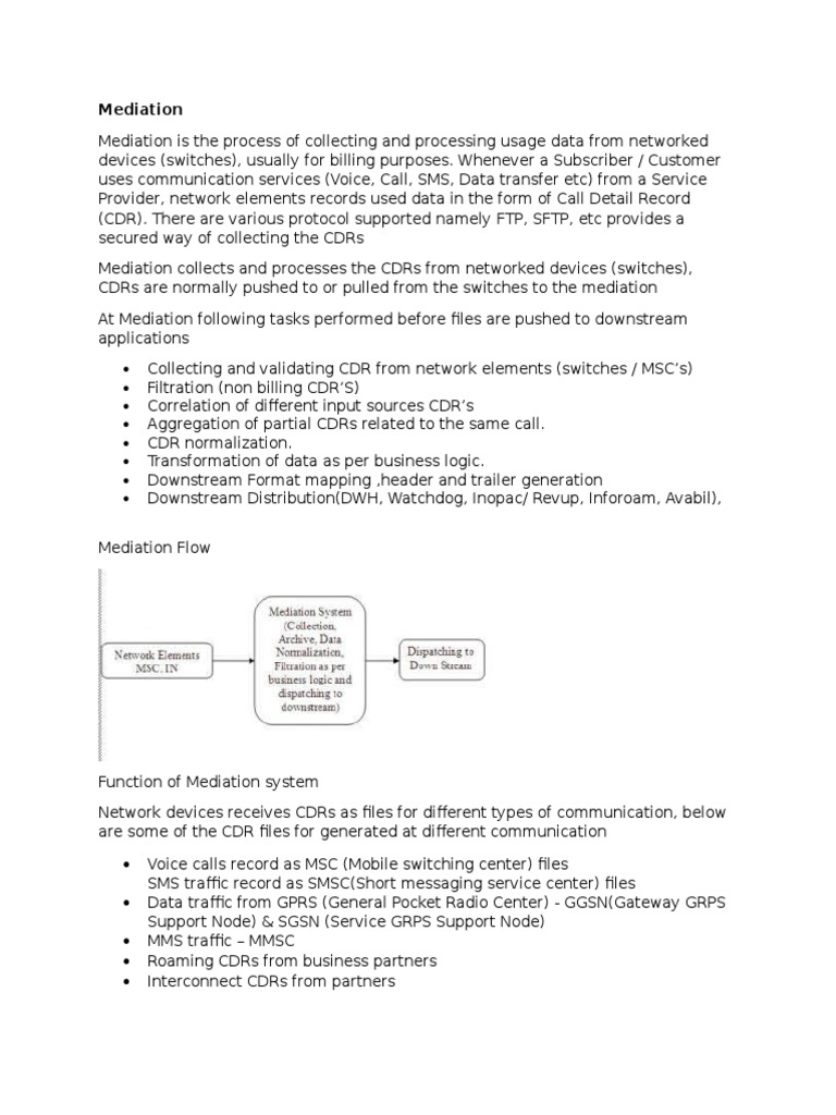 Mediation | PDF | Short Message Service | Telecommunications