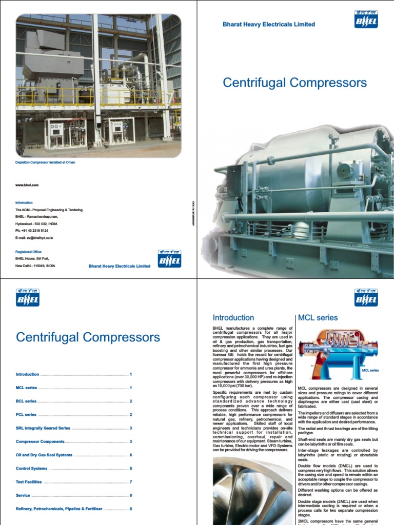 Centri Compressor BHEL PDF | PDF | Gas Compressor | Turbine