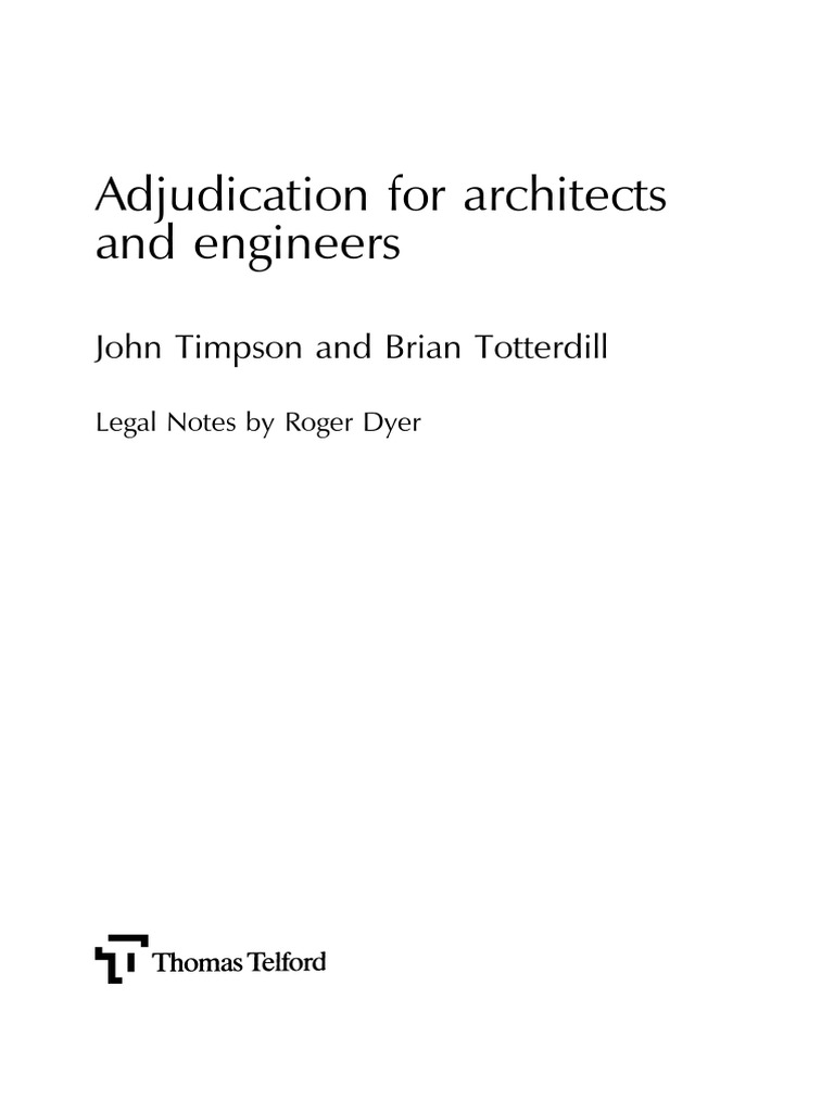 Adjudication For Architects and Engineers | PDF | Alternative Dispute ...
