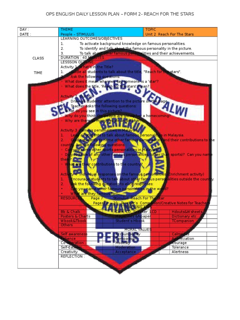 F2-U2-Reach For The Stars | PDF | Lesson Plan | Interview