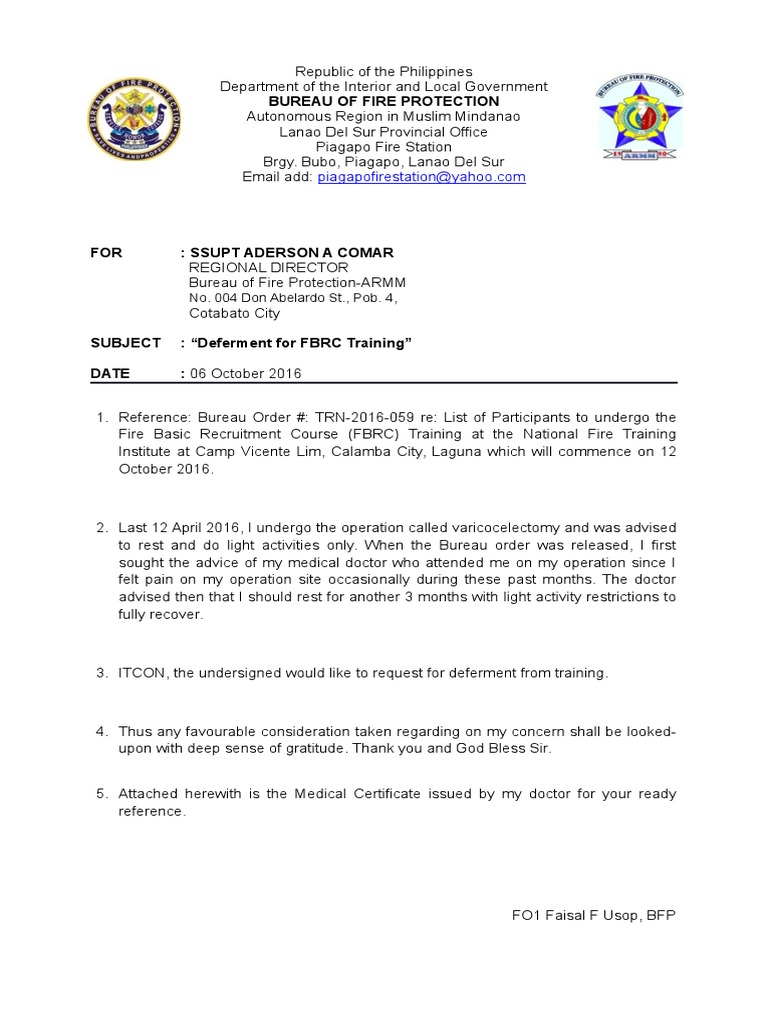 Deferment Letter | PDF