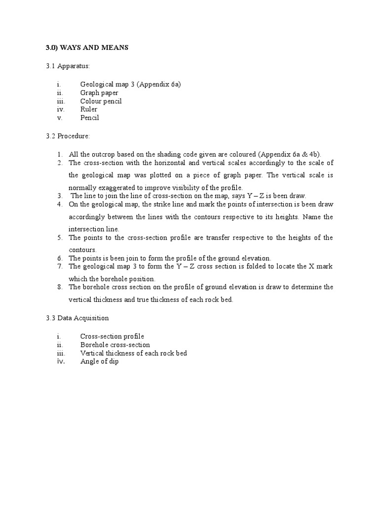 Map 3 Introduction To True & Apparent Dip and Thickness of Bed | PDF ...