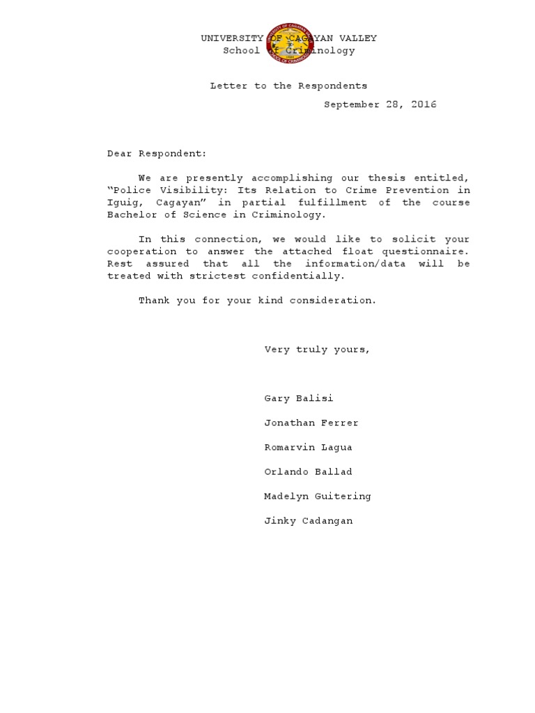 Questionaire | PDF | Police | Questionnaire