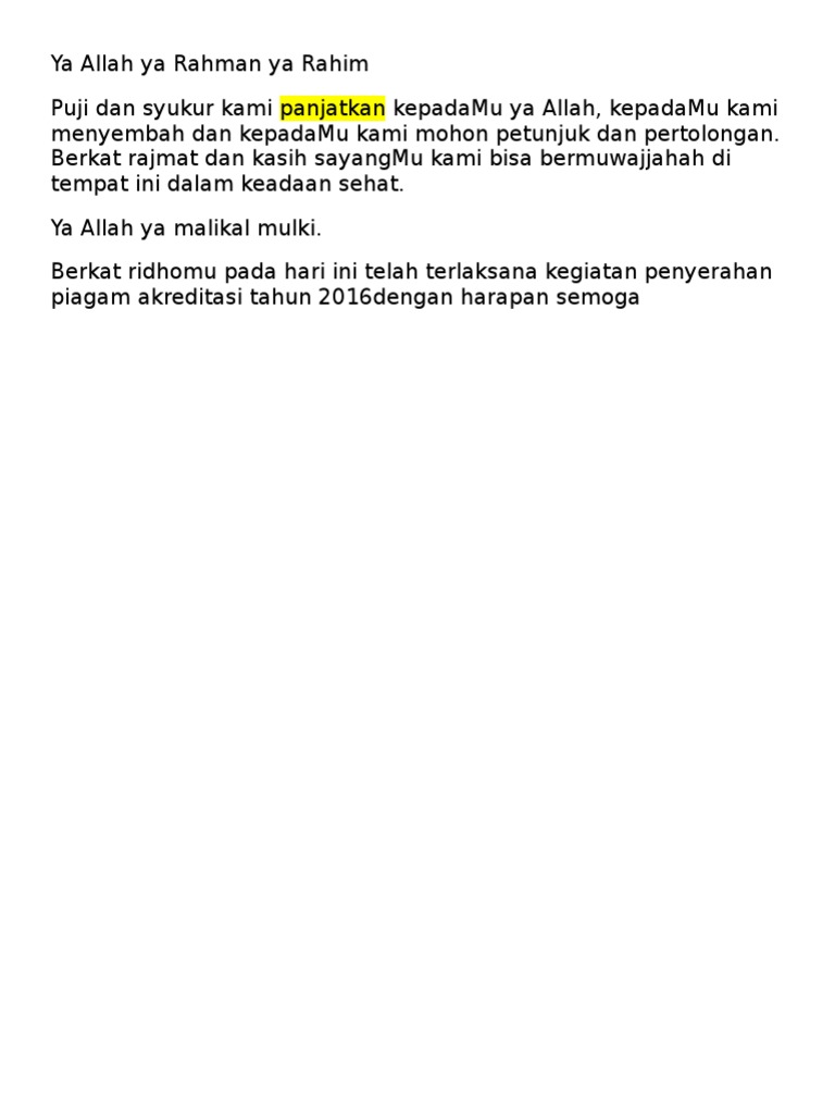 Ya Allah Ya Rahman Ya Rahim | PDF