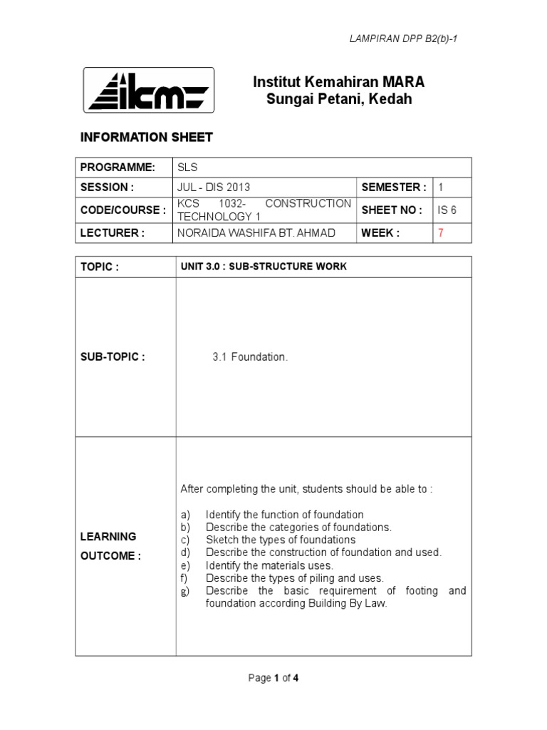 Foundation (Sub-Structure) | PDF