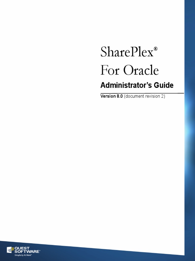 SharePlex Original Admin Guide | PDF | Replication (Computing) | Oracle Database
