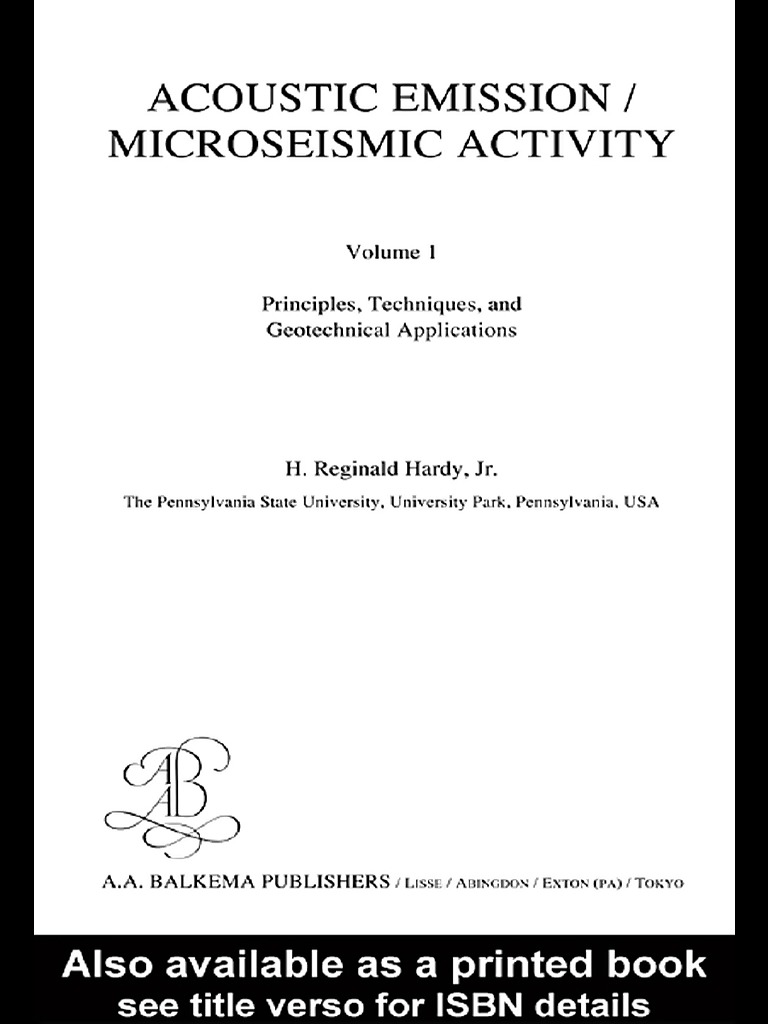Acoustic Emission-Microseismic Activity PDF | PDF | Spectral Density ...
