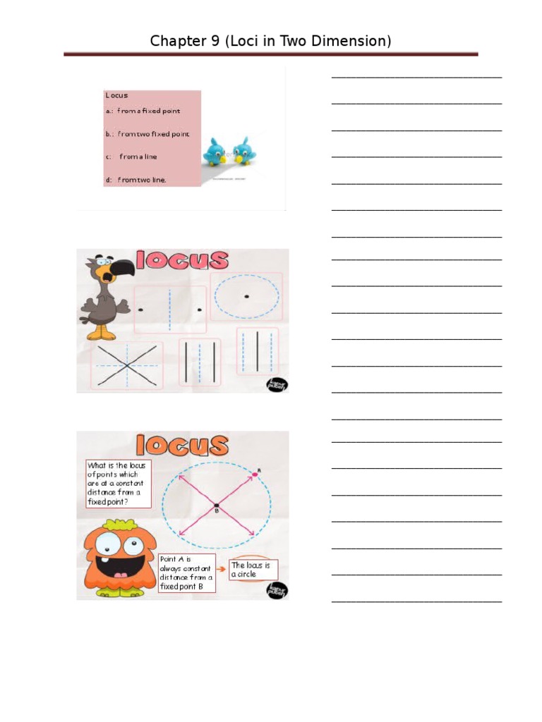 Chapter 9 (Loci in Two Dimension) | PDF