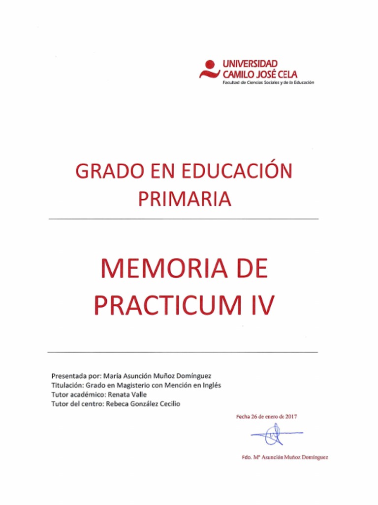 Munoz Domingue Maria Asuncion Practicum IV | PDF