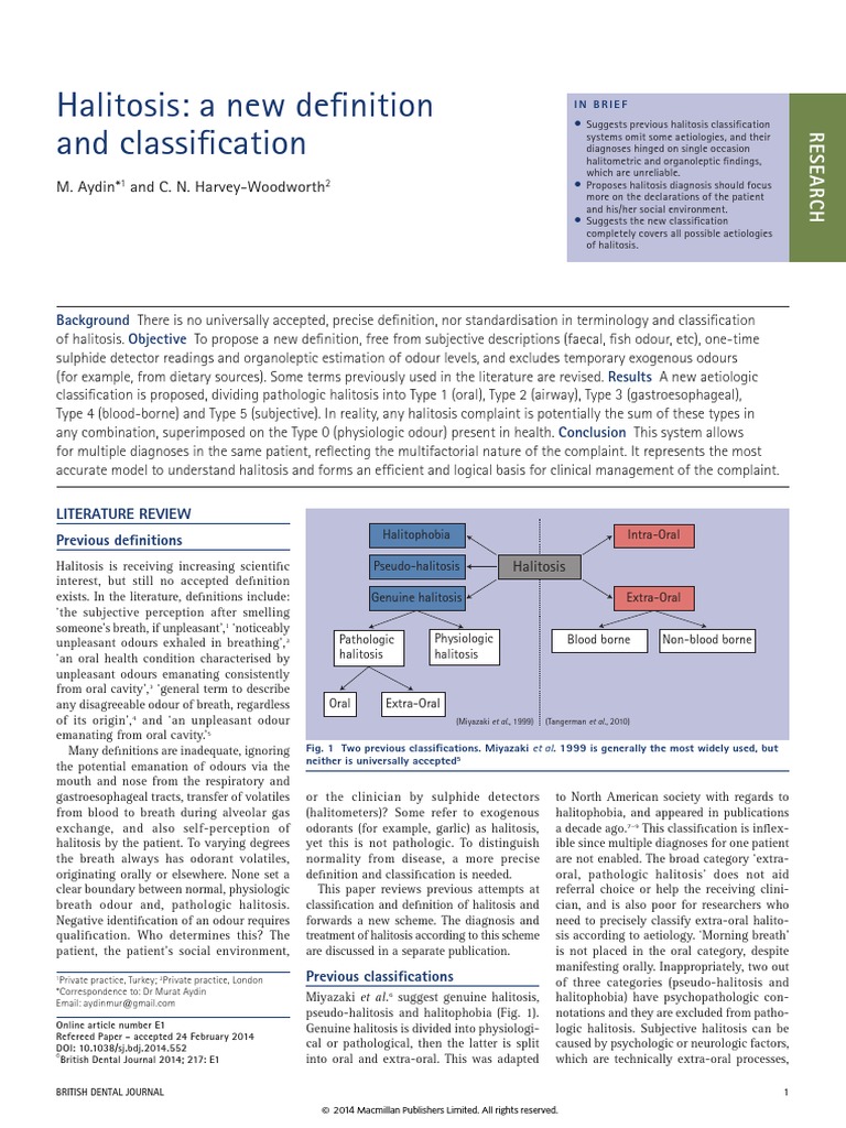 Halitosis | PDF | Halitosis | Odor