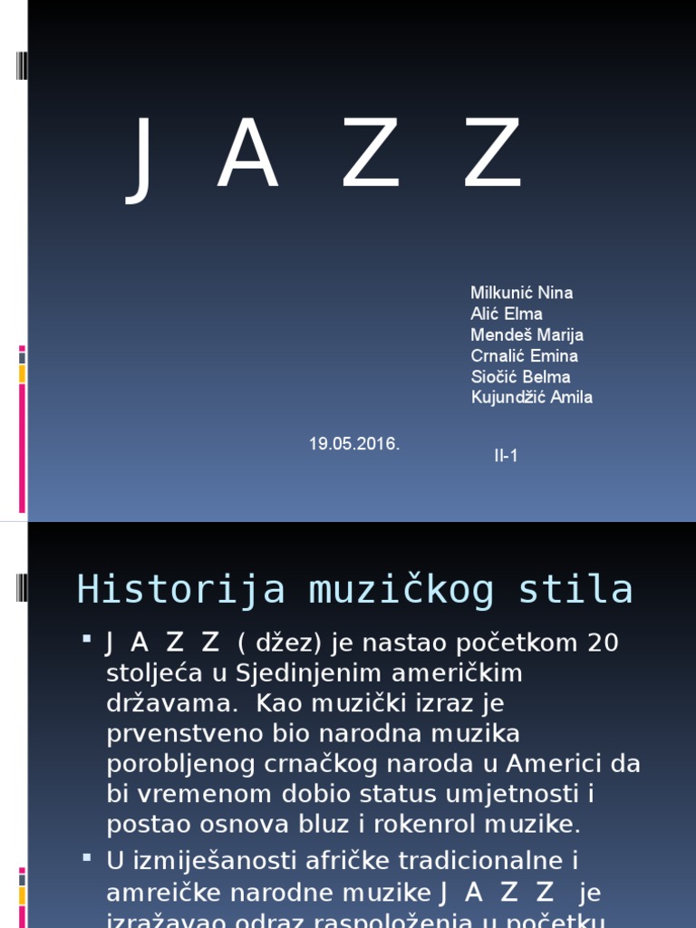 Jazz Prezentacija1 | PDF
